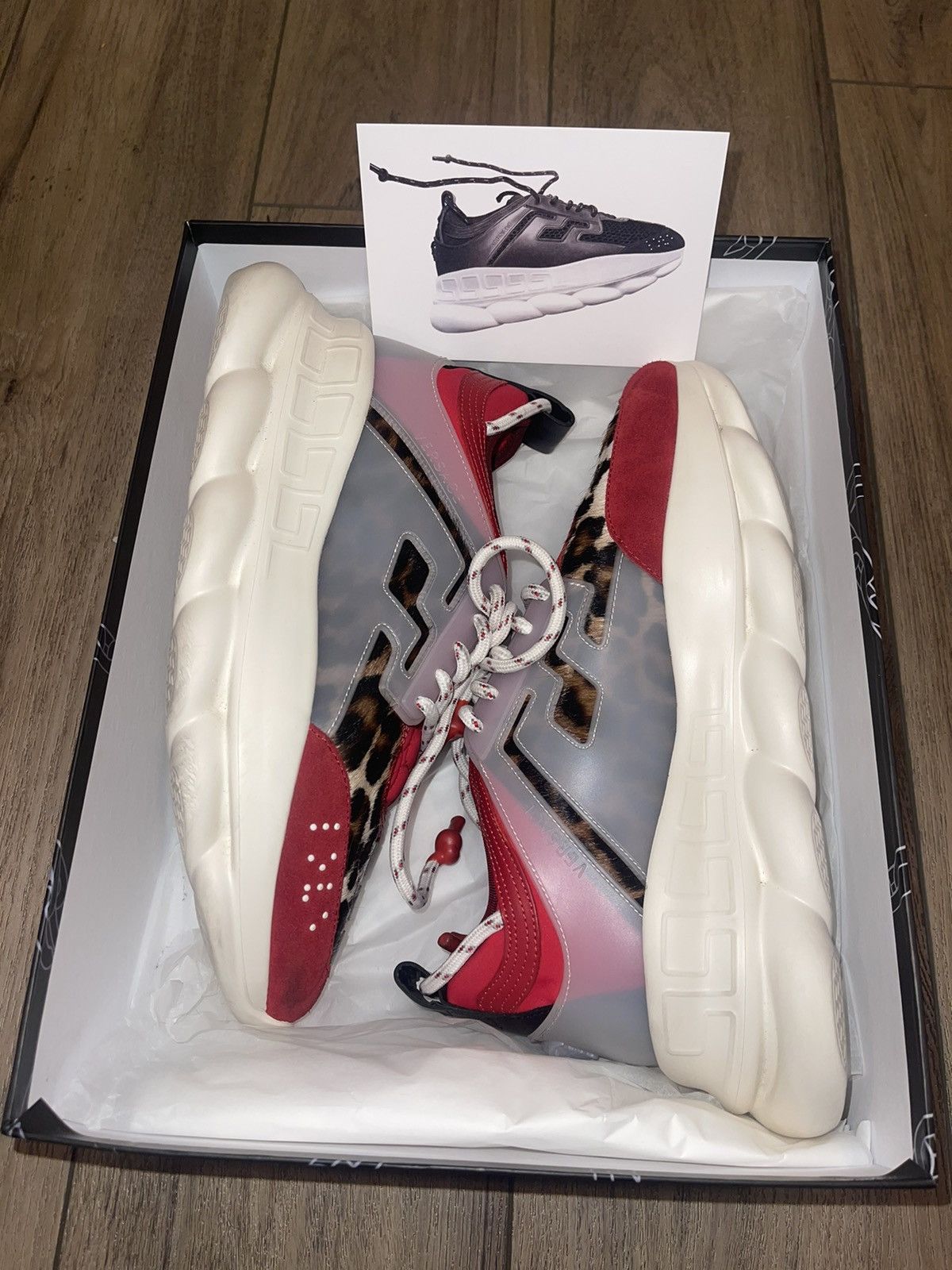 Versace Versace Chain Reaction Red Leopard / Cheetah | Grailed