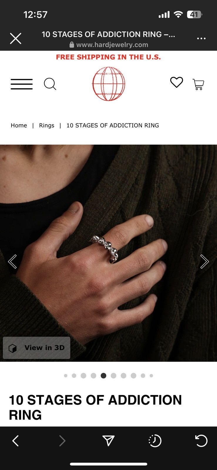 Jewelry Hard Jewelry 10 Stages Of Addiction Ring | Grailed