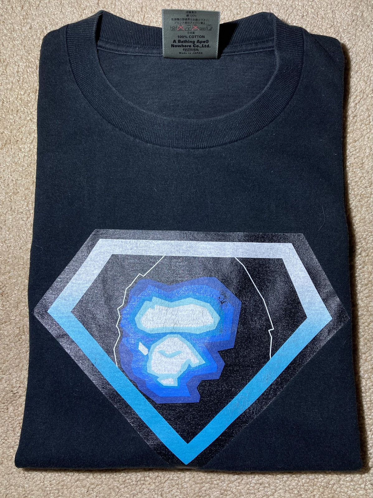 Bape 2003 Bape Ape Space Sci-Fi Alien Star Face Ls Black Stash OG | Grailed