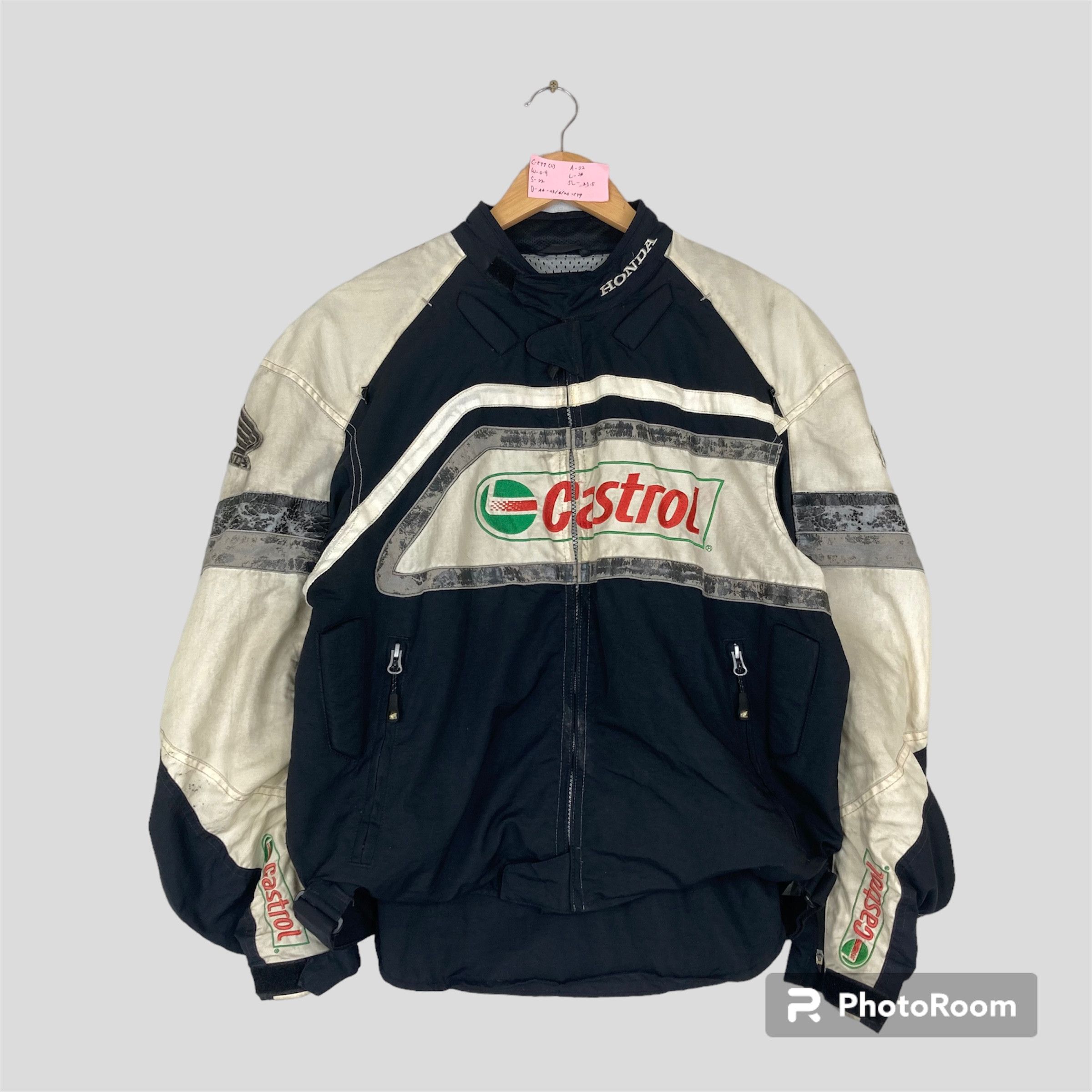 Racing × Vintage Vintage 90 HONDA CASTROL Motor Racing Jacket Big Logo ...