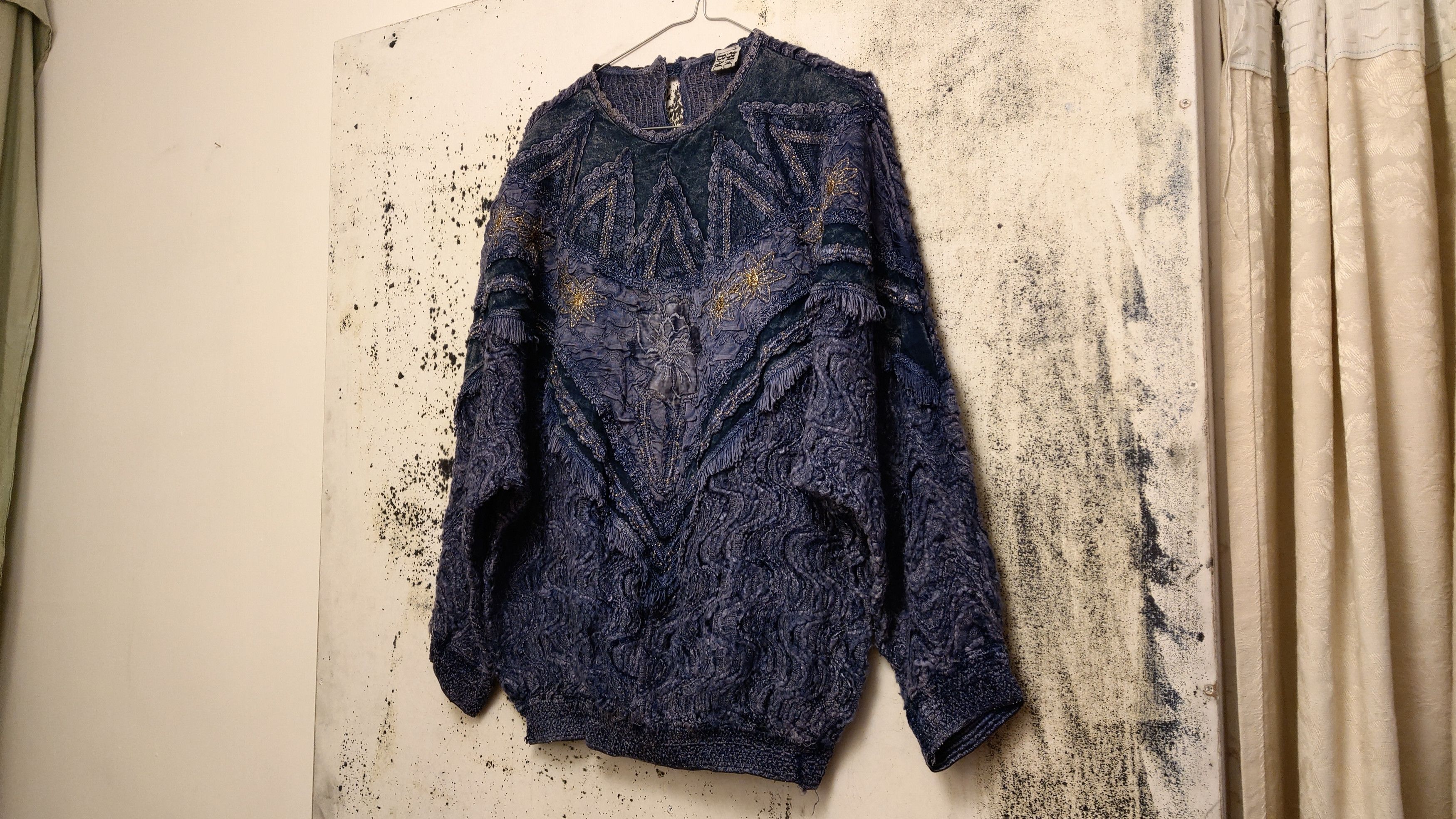 Vintage Rare Floral Blouse Bucadi Bacco Boxy Art Nouveau Opium Noir ...