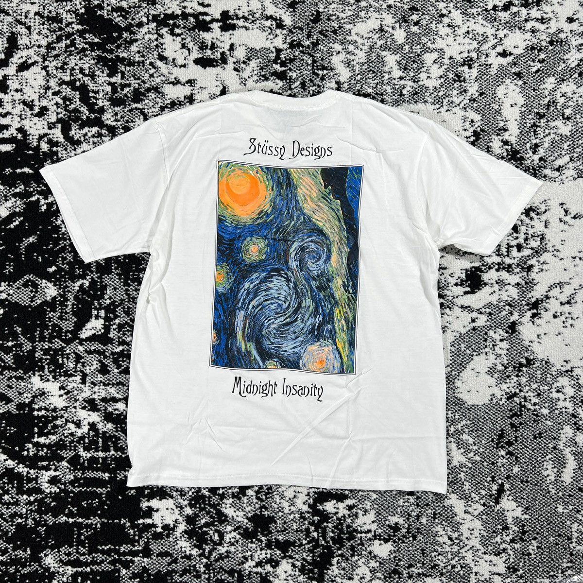 Streetwear × Stussy RARE STUSSY MIDNIGHT INSANITY TEE - LARGE | Grailed