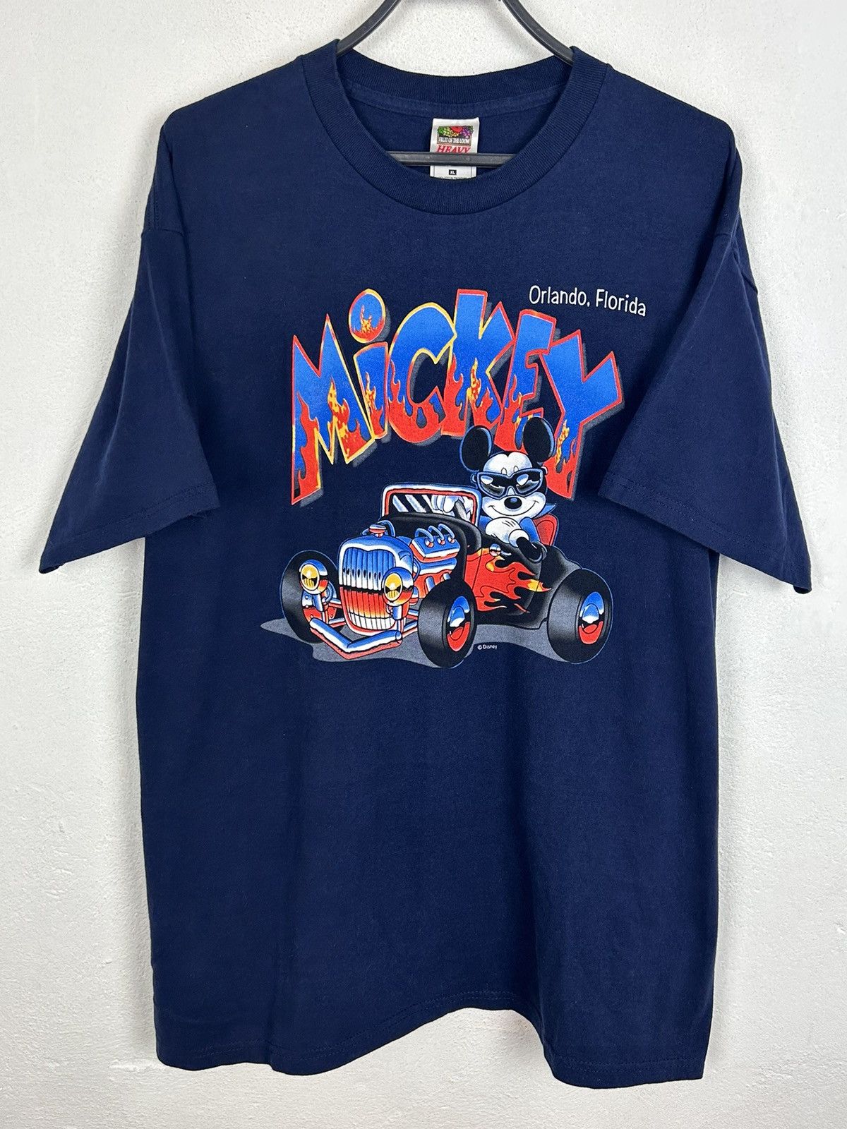 Disney × Mickey Mouse × Vintage 90s Vintage Mickey Mouse Flame Hot Rod ...
