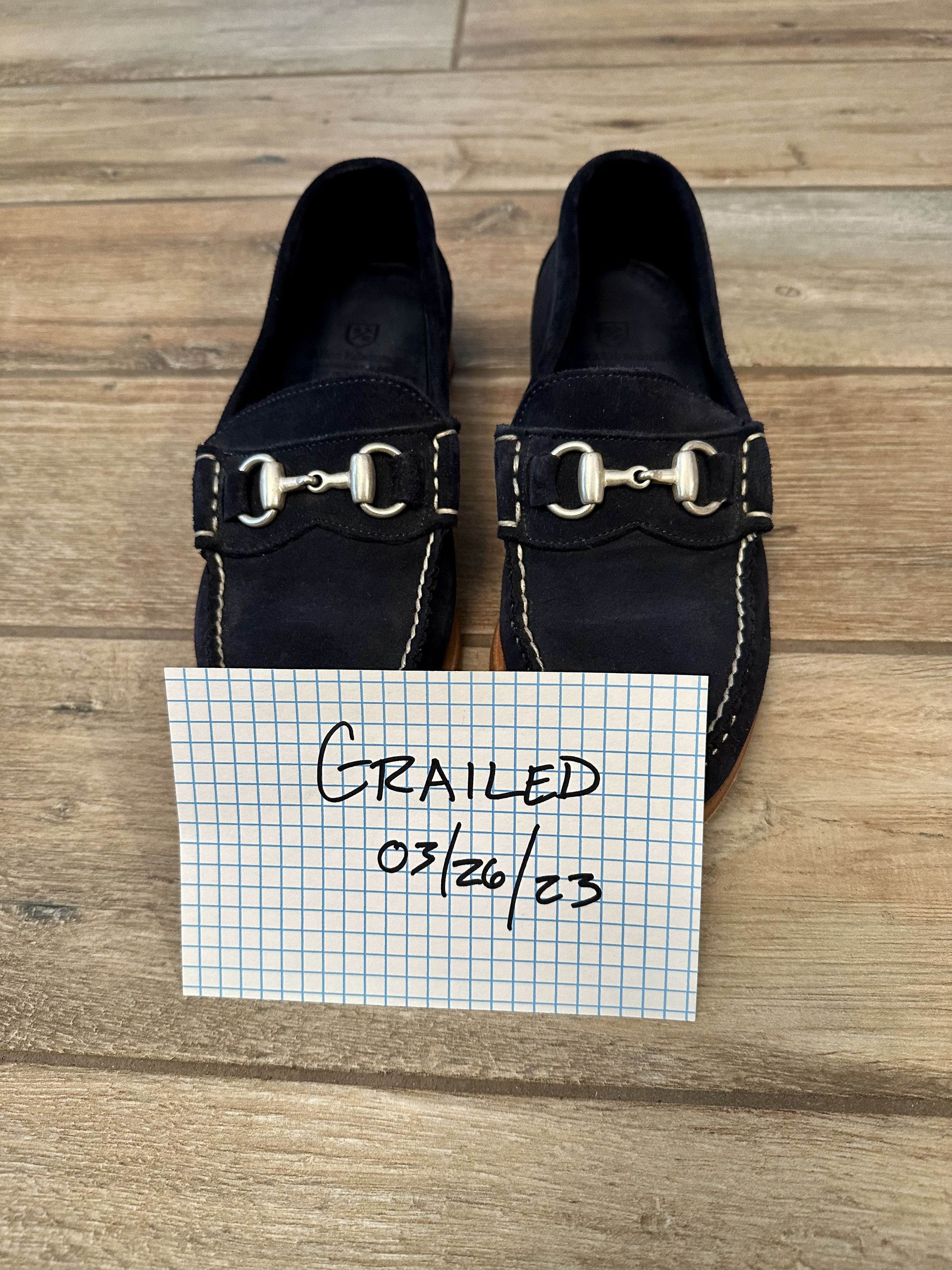 Allen Edmonds Allen Edmonds Concord Ave Navy Suede Horsebit Loafer ...