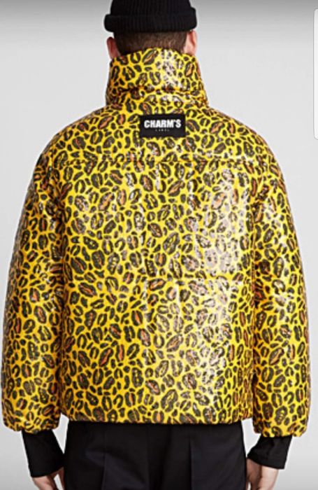 Designer CHARMS Sequin Leopard Print Puffer Jacket - | Grailed