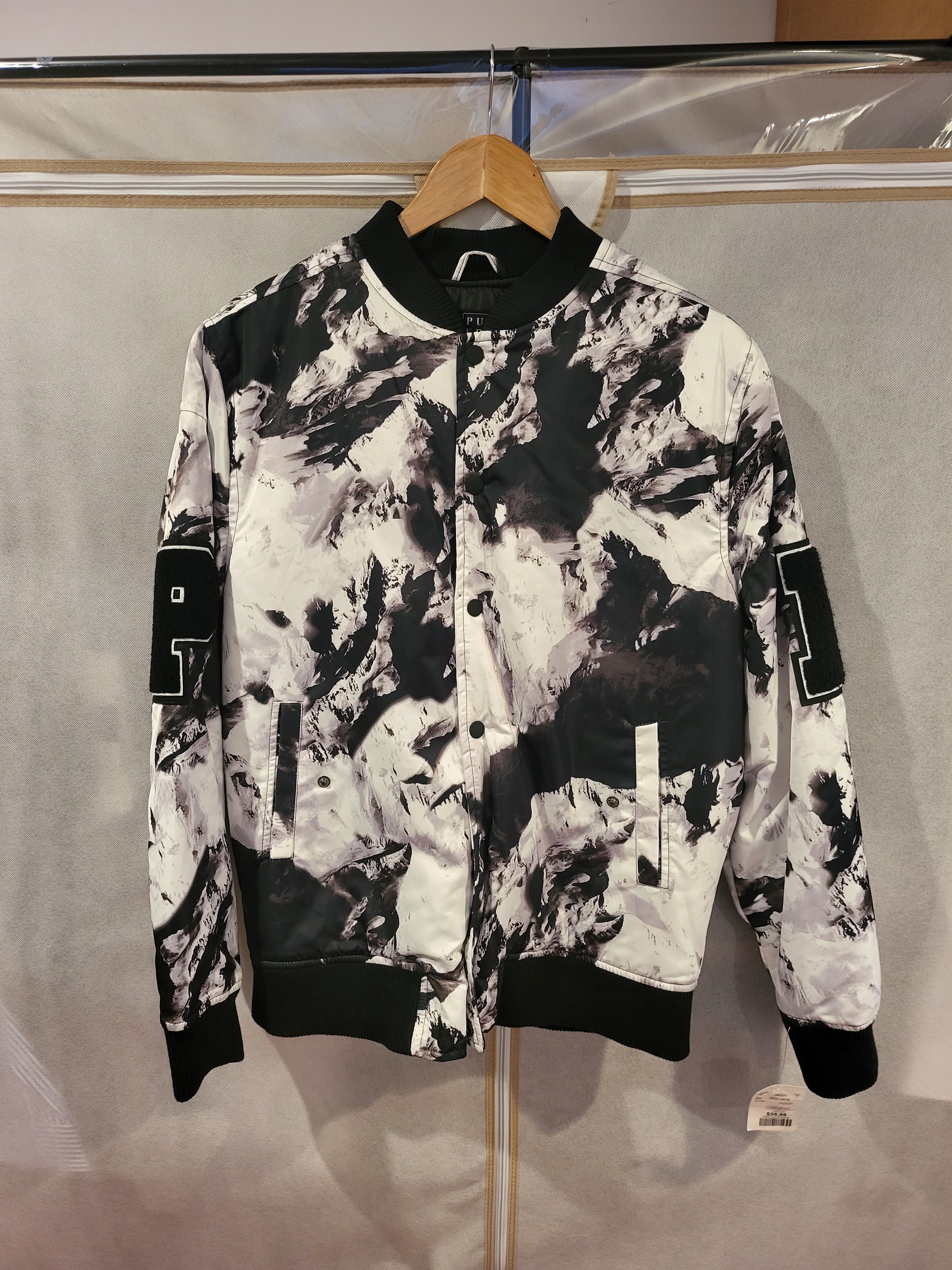 Designer Marble Print Varsity Bomber Jacket - UNISEX | Grailed