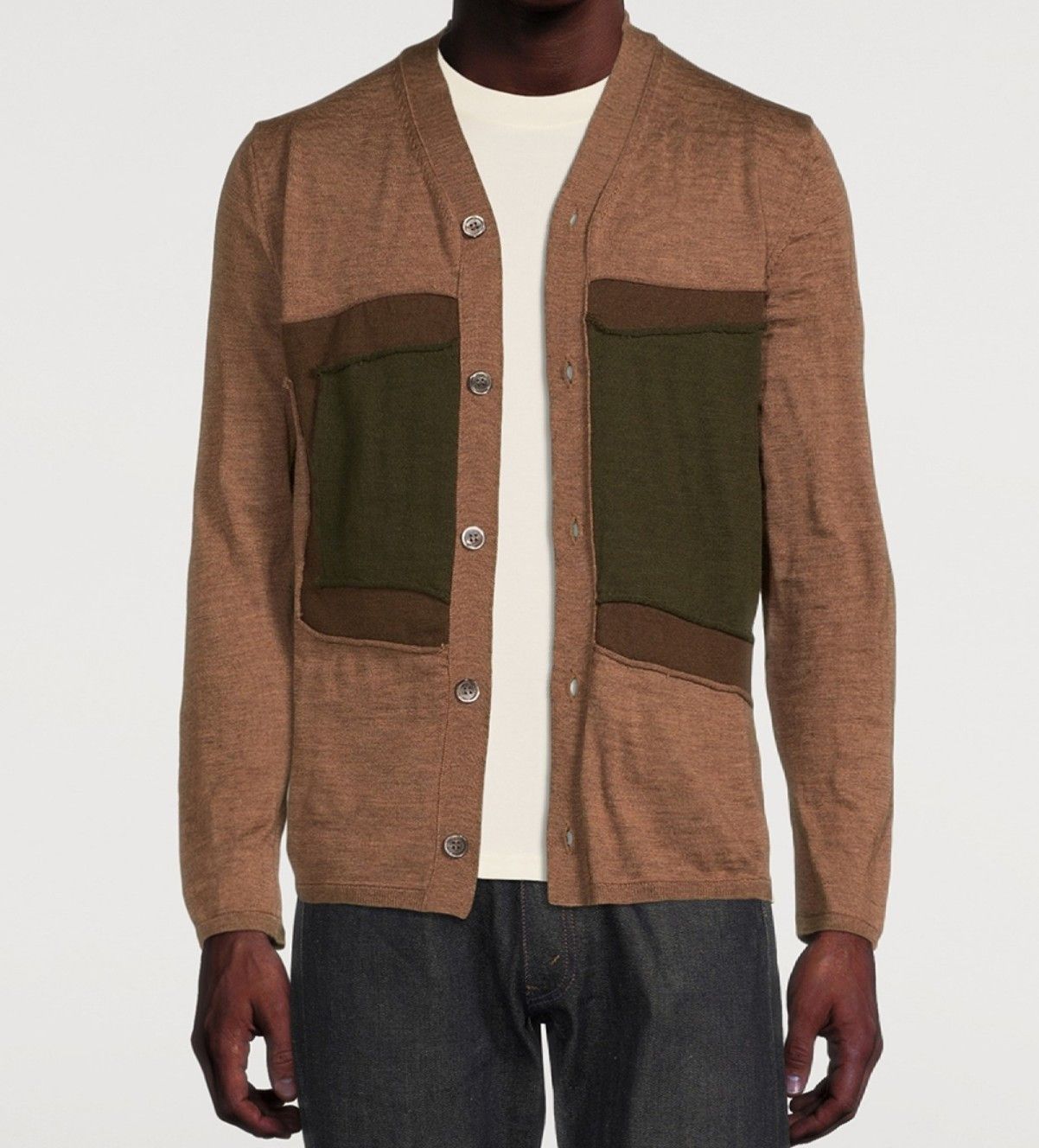 Comme des Garcons Homme Deux Wool-Blend Cardigan with Contrasting ...