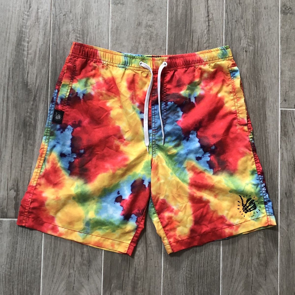 Mac Miller × NEFF Mac Miller x Neff Tie Dye Bathing Suit Board Shorts ...