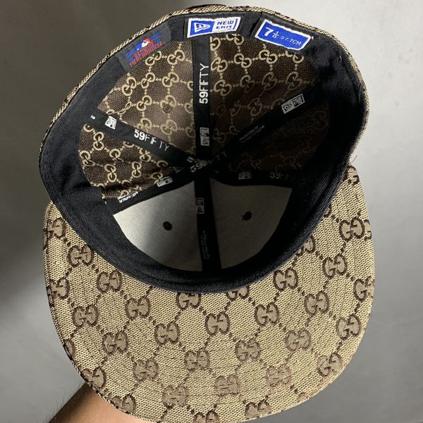 Gucci New Era Gucci print fitted 7 1/4 👢 | Grailed