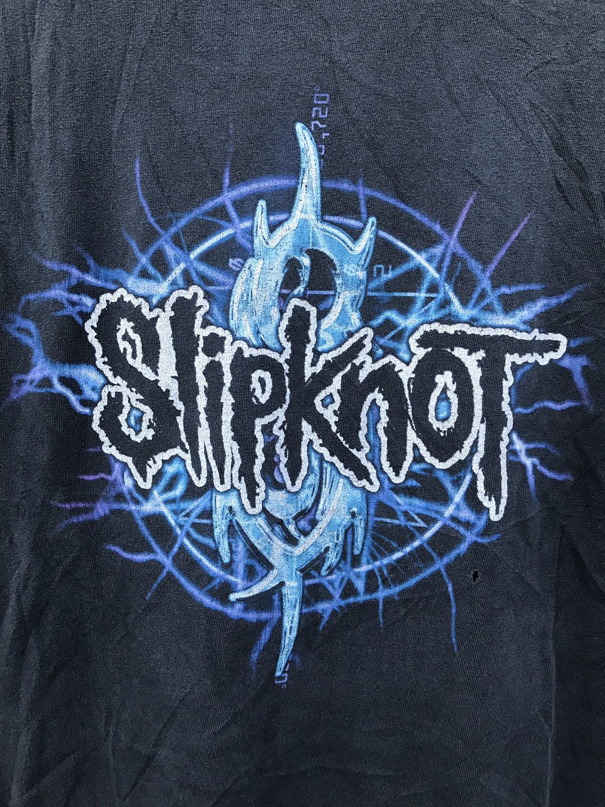 Band Tees × Slipknot Vintage Slipknot Tee Blue Lightning Logo 100% ...