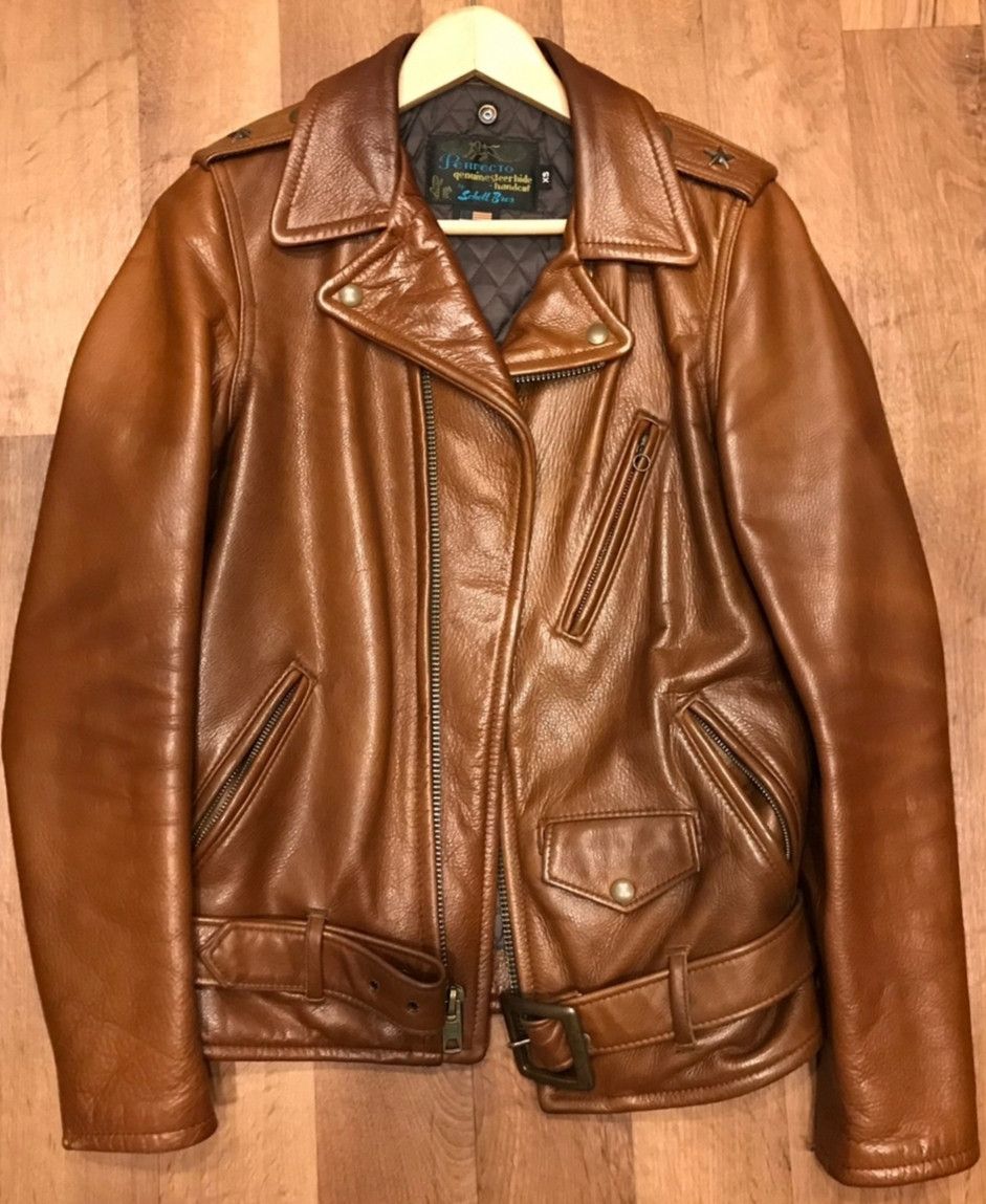 Schott Schott NYC 519 Leather Perfecto Jacket XS Biker Men Brown | Grailed