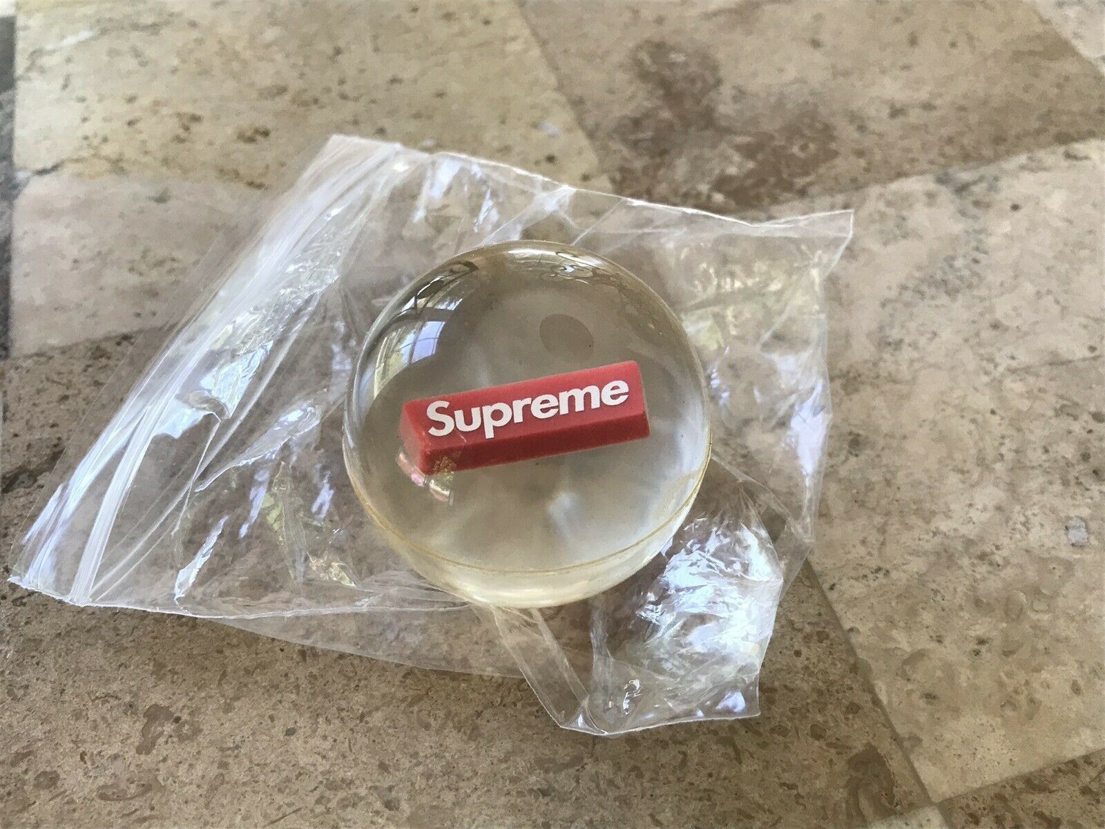 Supreme Supreme Bounce Ball FW18 New Bouncey Box Logo Clear Red | Grailed