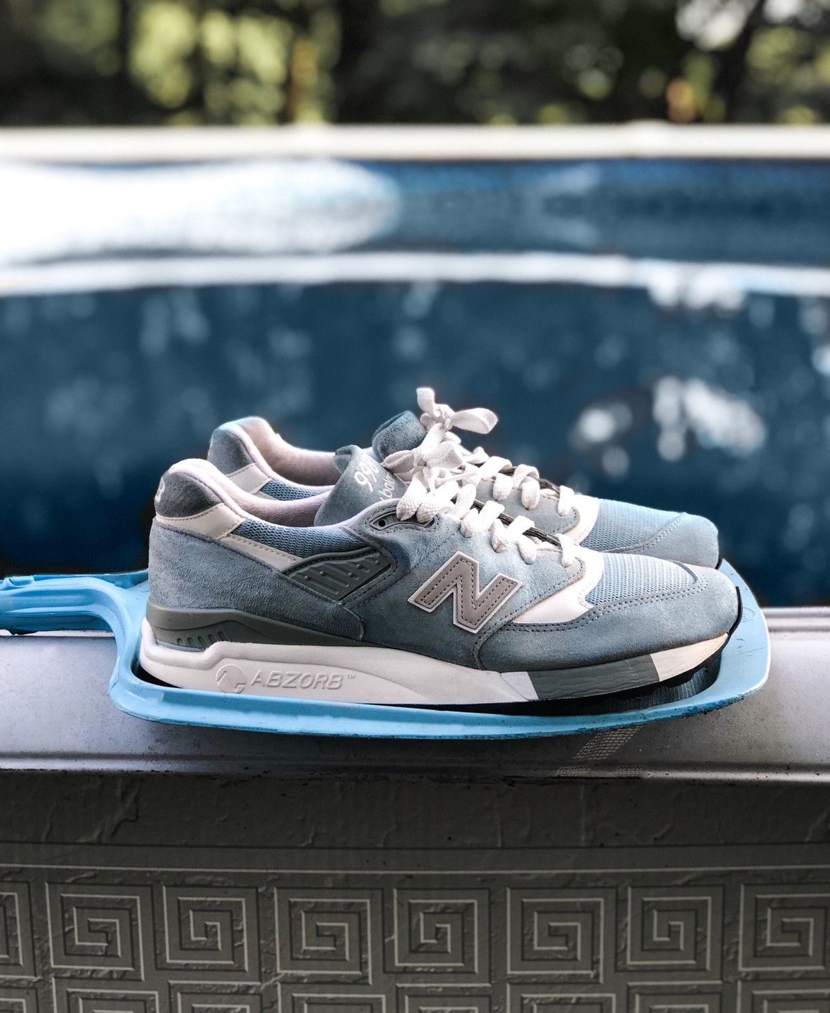 New Balance New Balance 998 Pool Blue Mens 10.5 Suede Sneakers M998LL ...