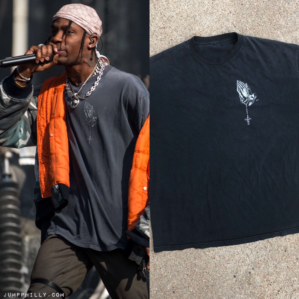 Band Tees × Vintage Vintage 1995 Travis Scott Jesus Christ Roserery ...