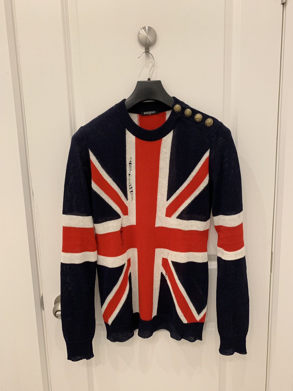 Balmain Balmain Union Jack Flag Sweater | Grailed