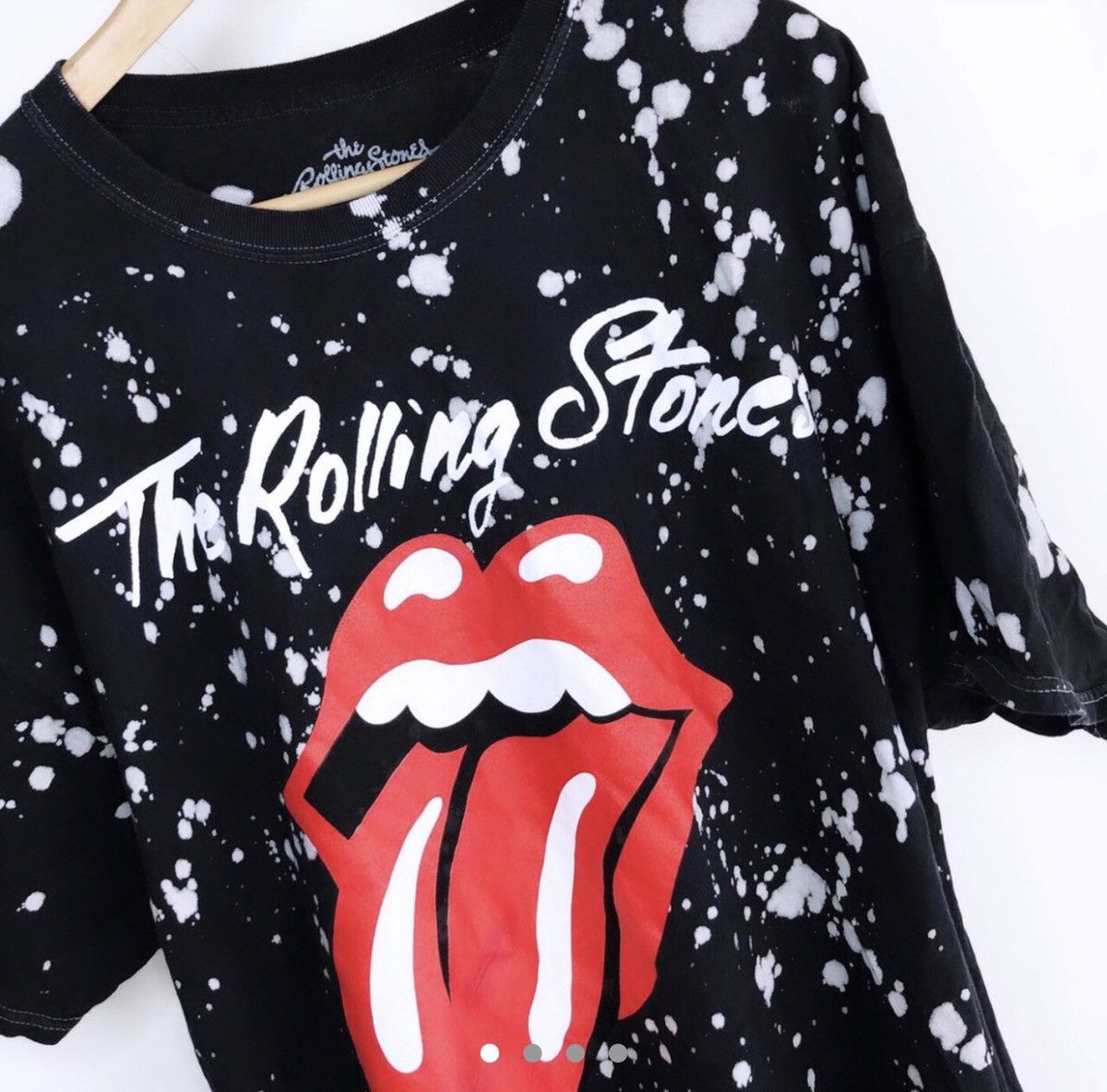 Vintage The Rolling Stones Acid Wash Paint Splatter Band T Shirt | Grailed