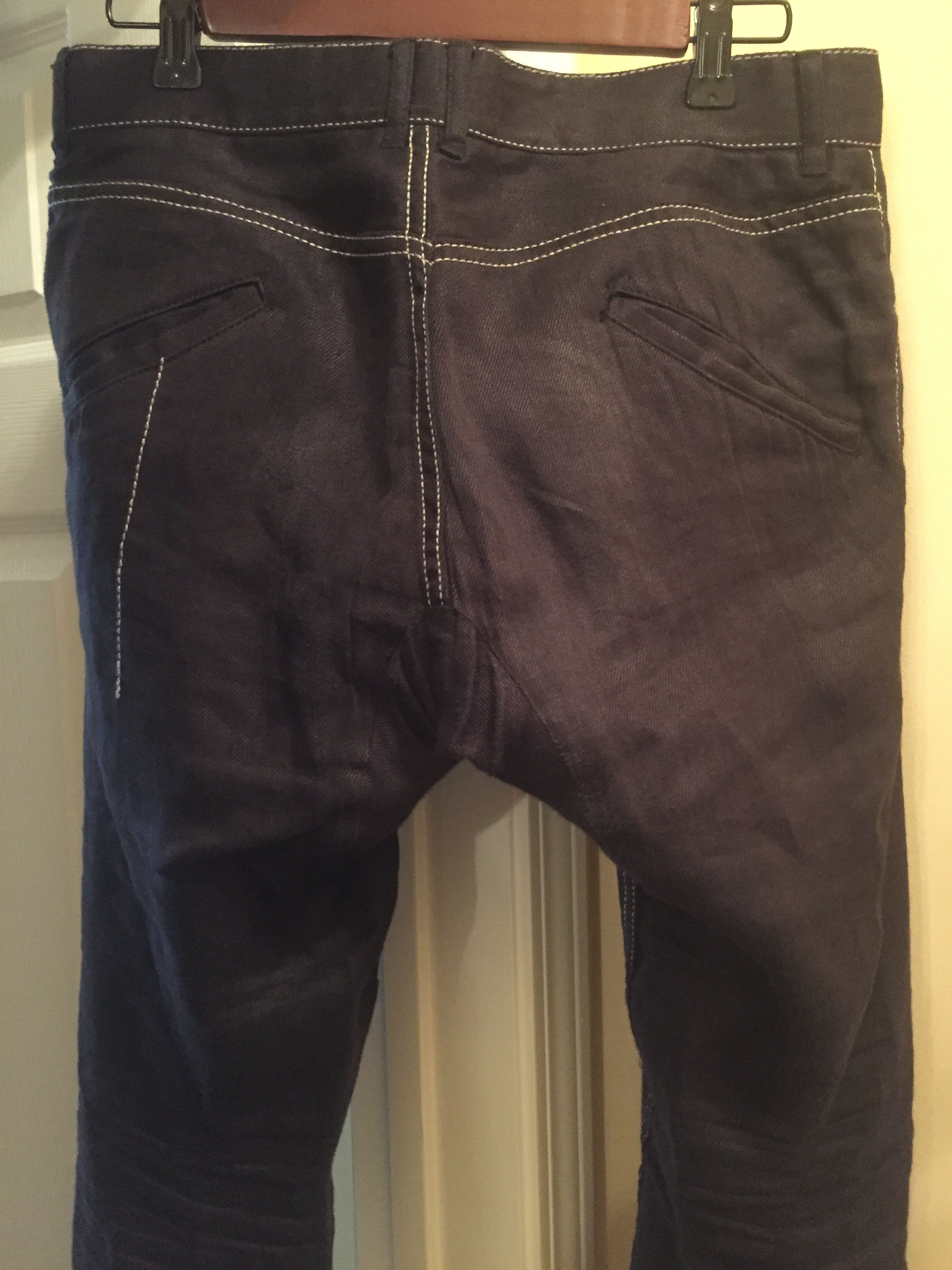 Devoa SS15 skinny fit black linen denim | Grailed