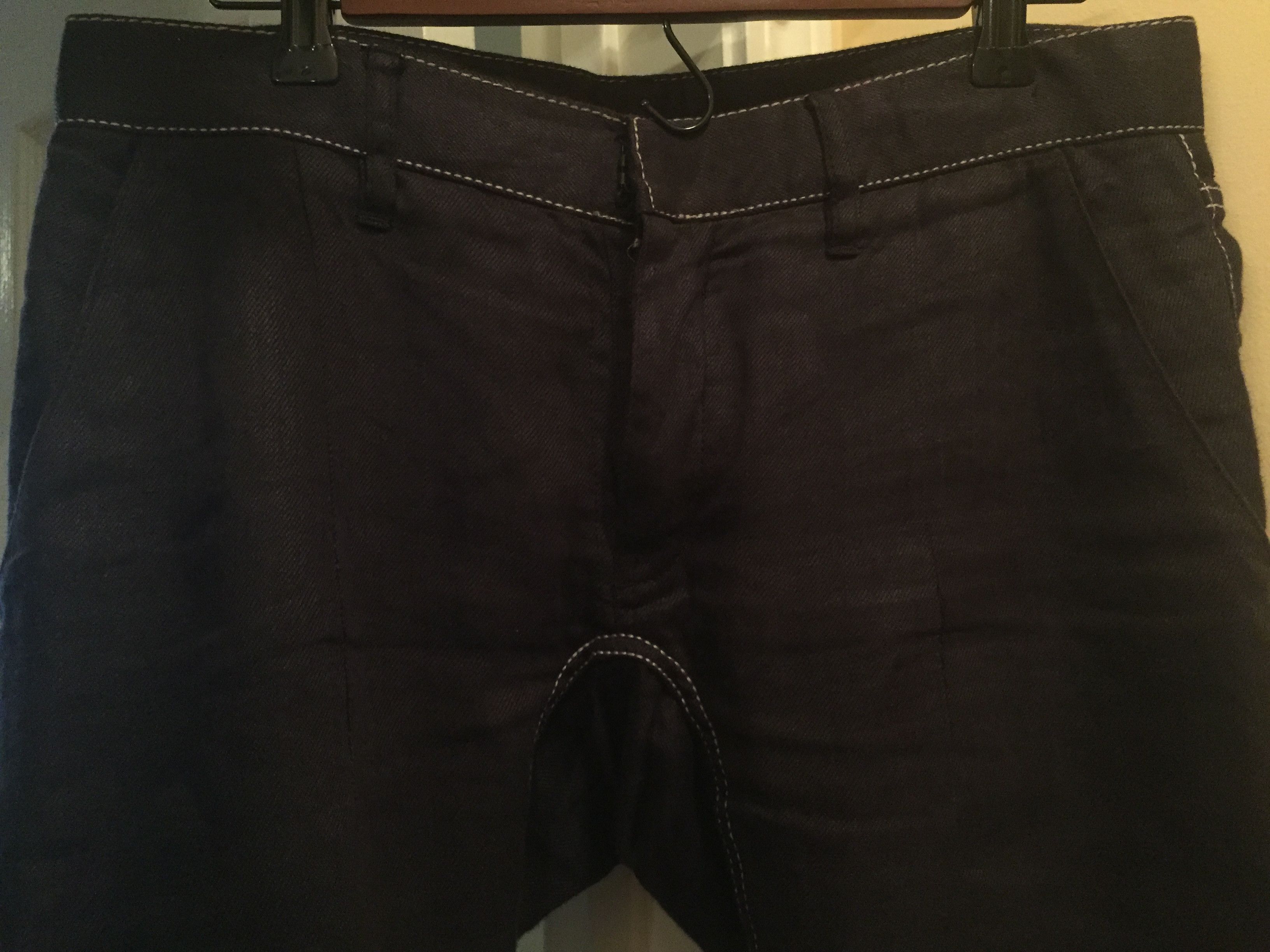 Devoa SS15 skinny fit black linen denim | Grailed