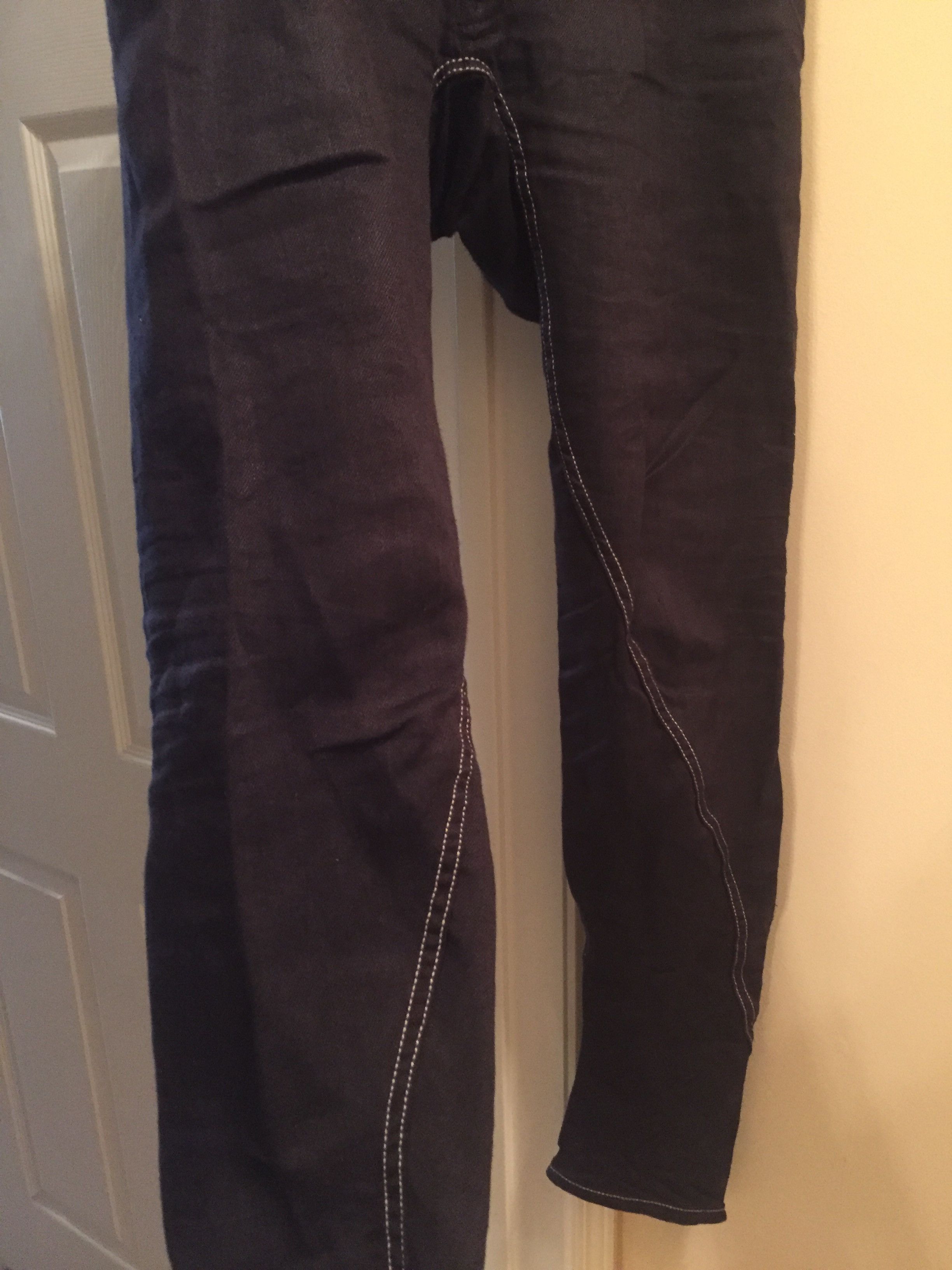 Devoa SS15 skinny fit black linen denim | Grailed