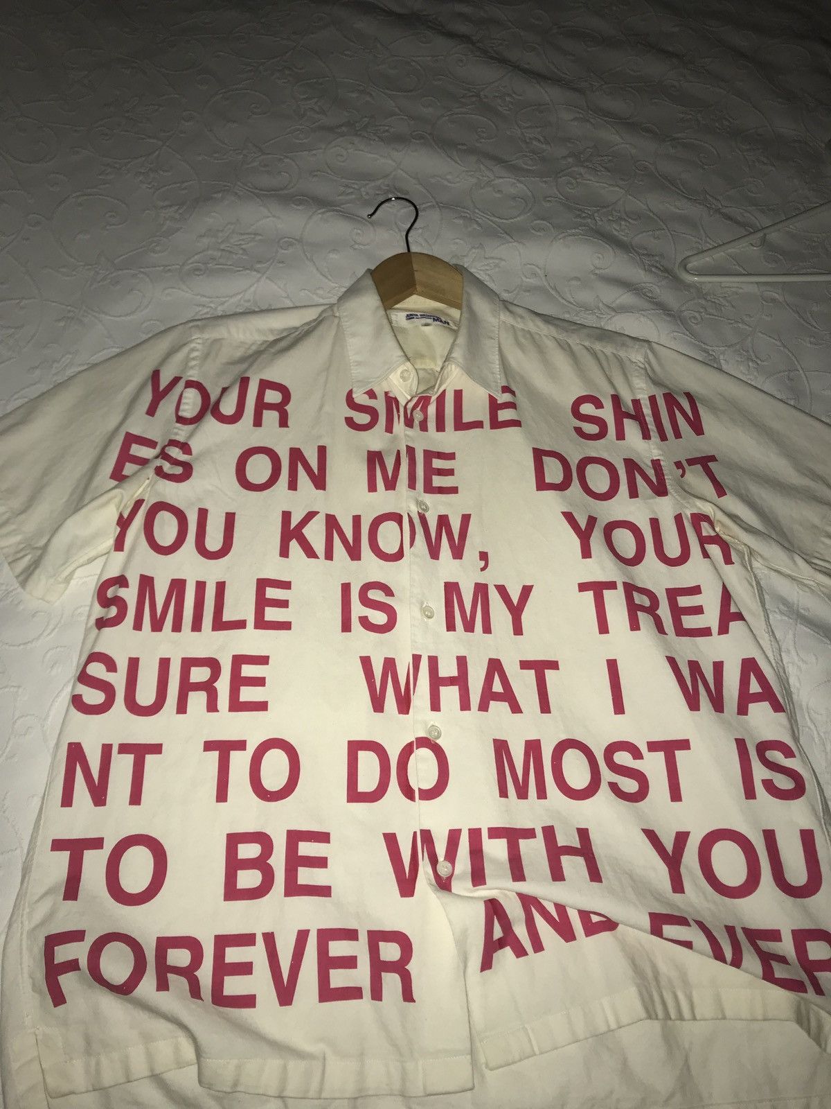Junya Watanabe Junya Watanabe “Smile” SS02 Poem Button Up | Grailed