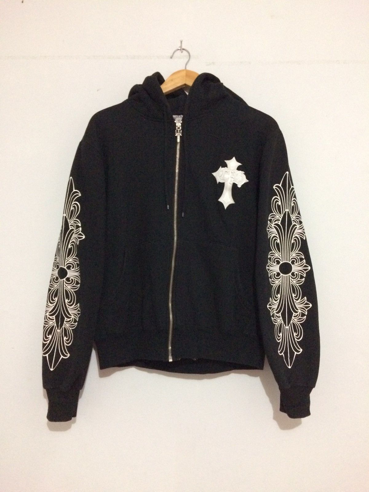 Chrome Hearts chrome hearts cross hoodie zipper | Grailed
