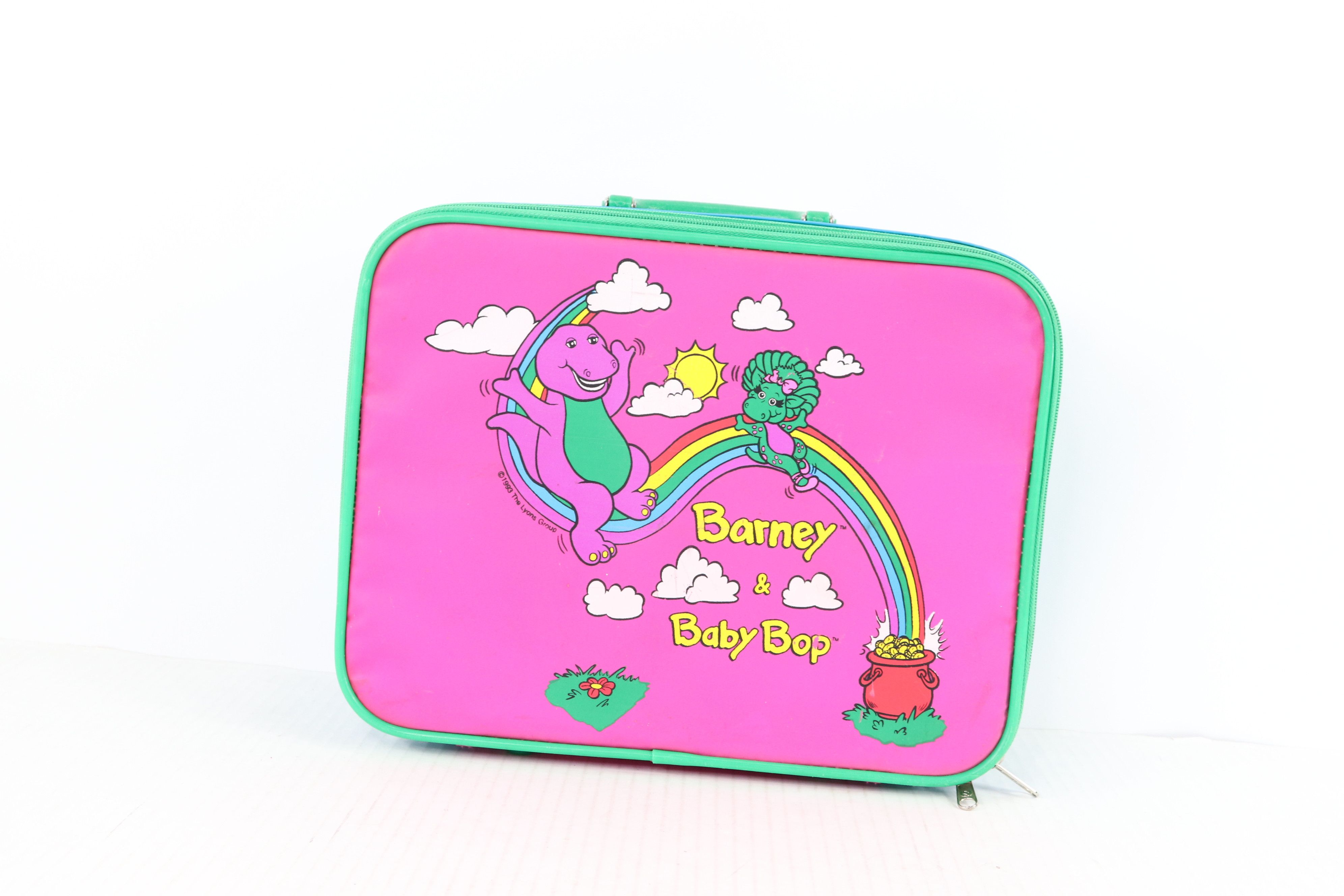 Vintage Vintage 90s Barney & Baby Bop Small Luggage Bag Travel Carry On ...