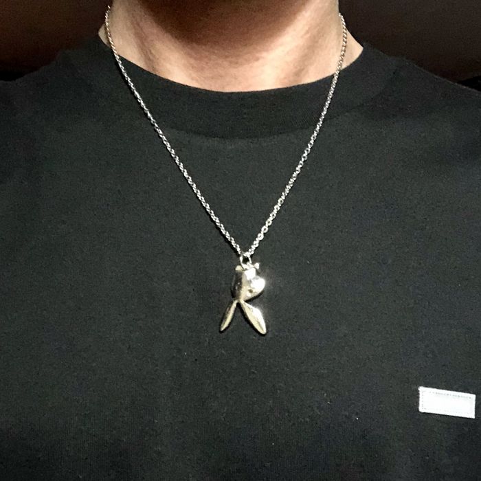 Chain Silver Top Down Bunny Pendant Necklace | Grailed