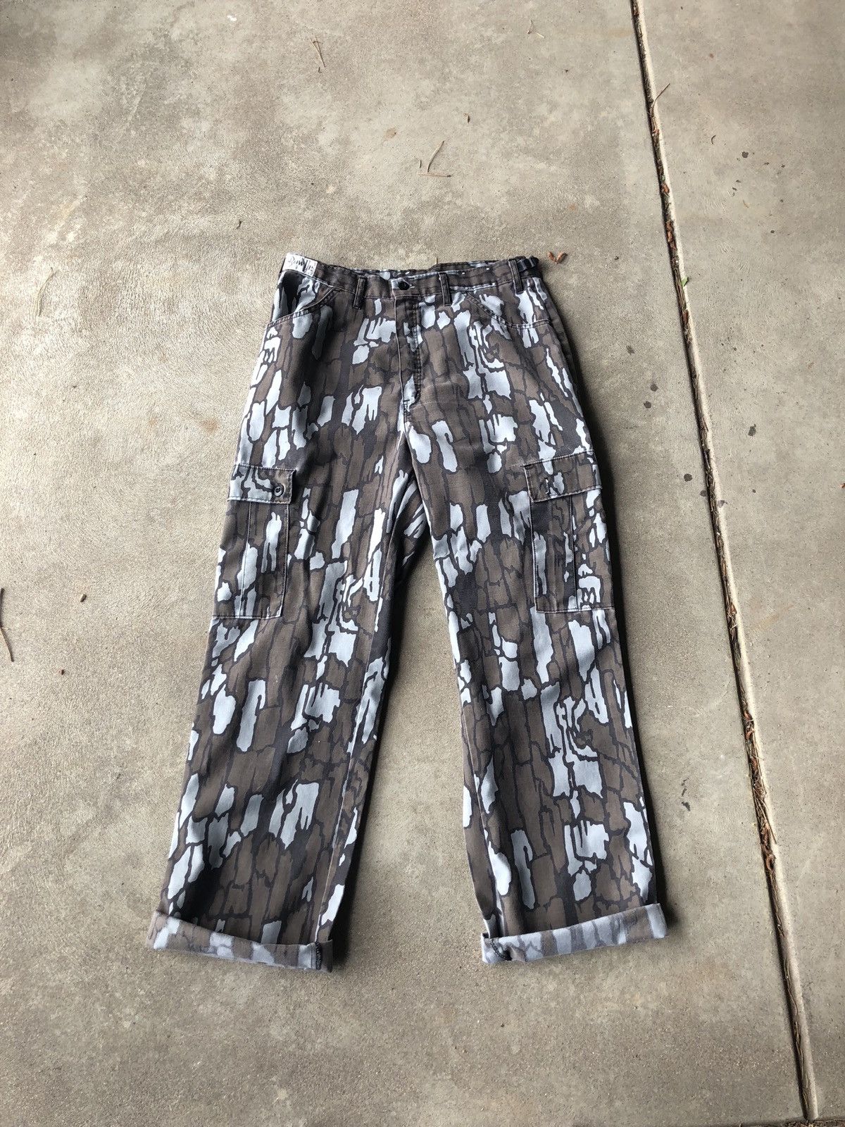 Thrifted × Vintage Tree bark camo cargo pants | Grailed
