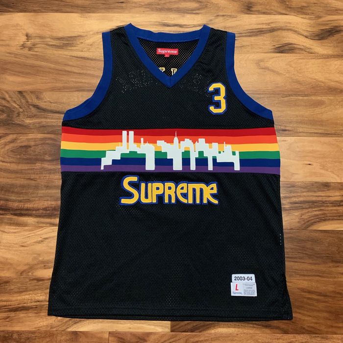 Supreme 2003 Supreme Nuggets New York Rainbow Skyline Basketball Jersey ...
