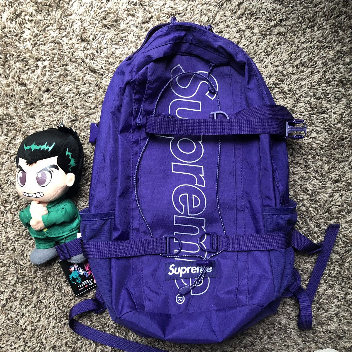 Supreme Supreme purple Backpack FW18 Logo | Grailed
