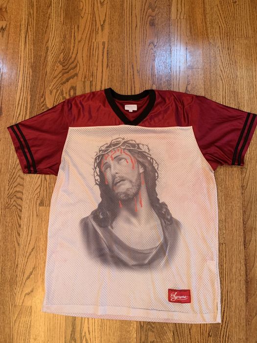 Supreme Supreme Jesus football Jersey | Grailed
