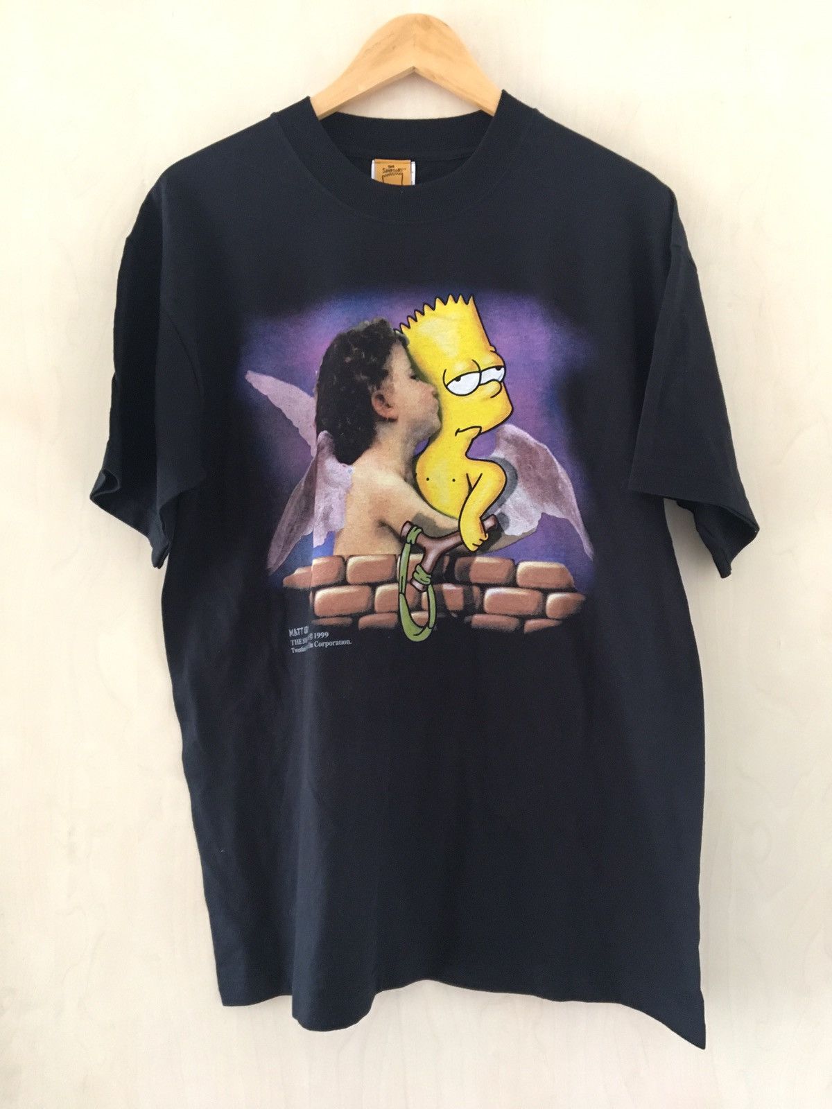 Vintage Vintage 1999 Bart Simpson Angel Kissed T Shirt Grailed