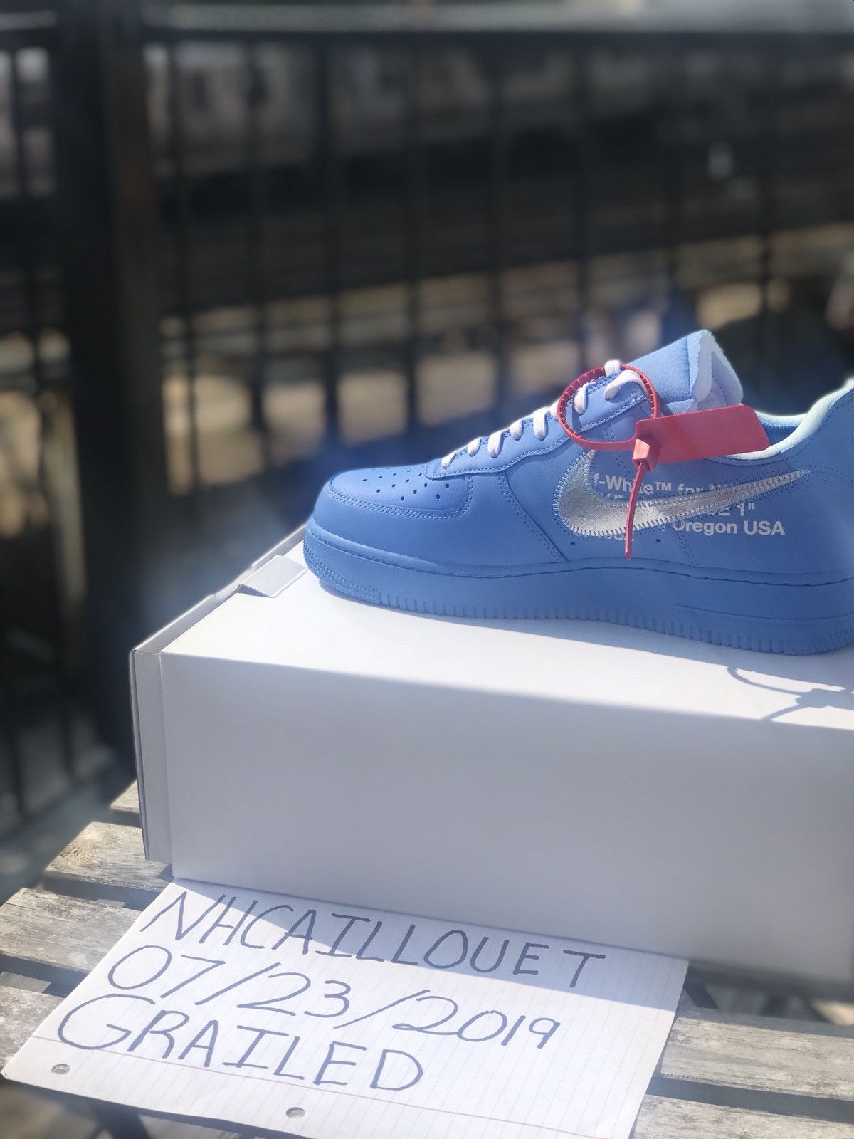 Nike Nike x Off White Air Force 1 AF1 MCA Blue | Grailed