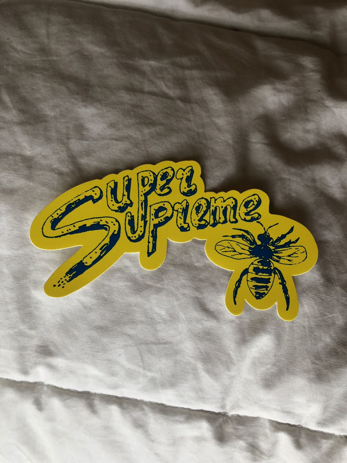 Supreme Yellow super supreme sticker | Grailed