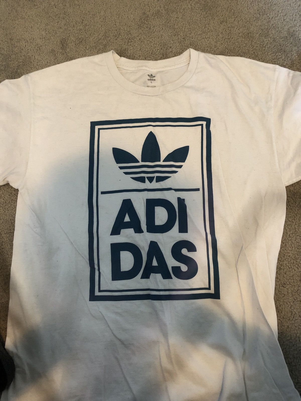 Adidas Blue Adidas Block Logo | Grailed