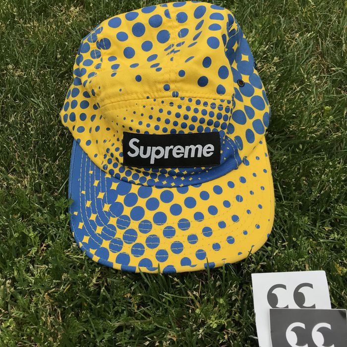 Supreme Supreme 2007 Halftone Gradient Dot Box Camp Hat Yellow Blue ...