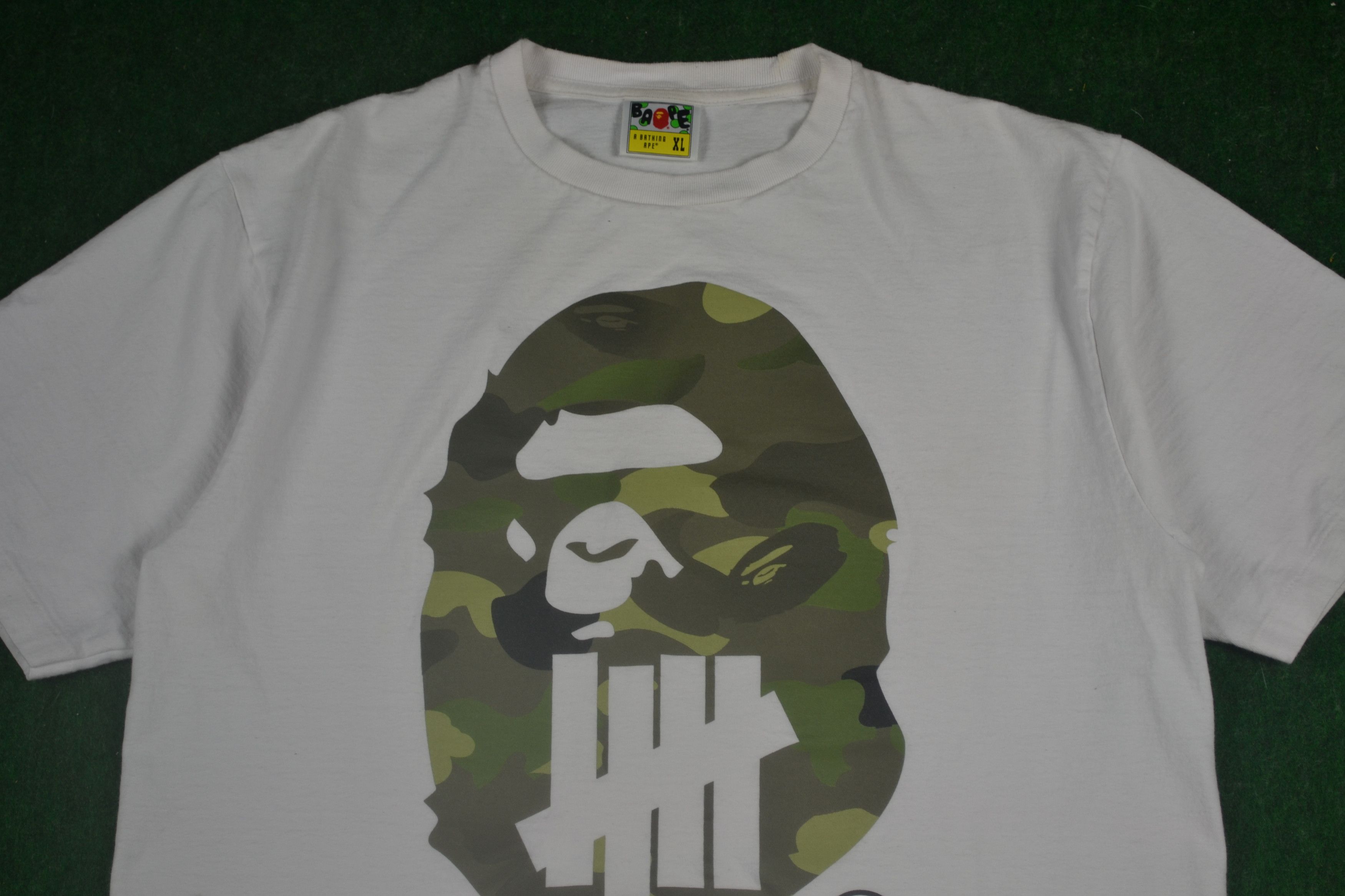 Bape A Bathing Ape x Undefeated Collab Tee Shirt Bape streetwear | Grailed