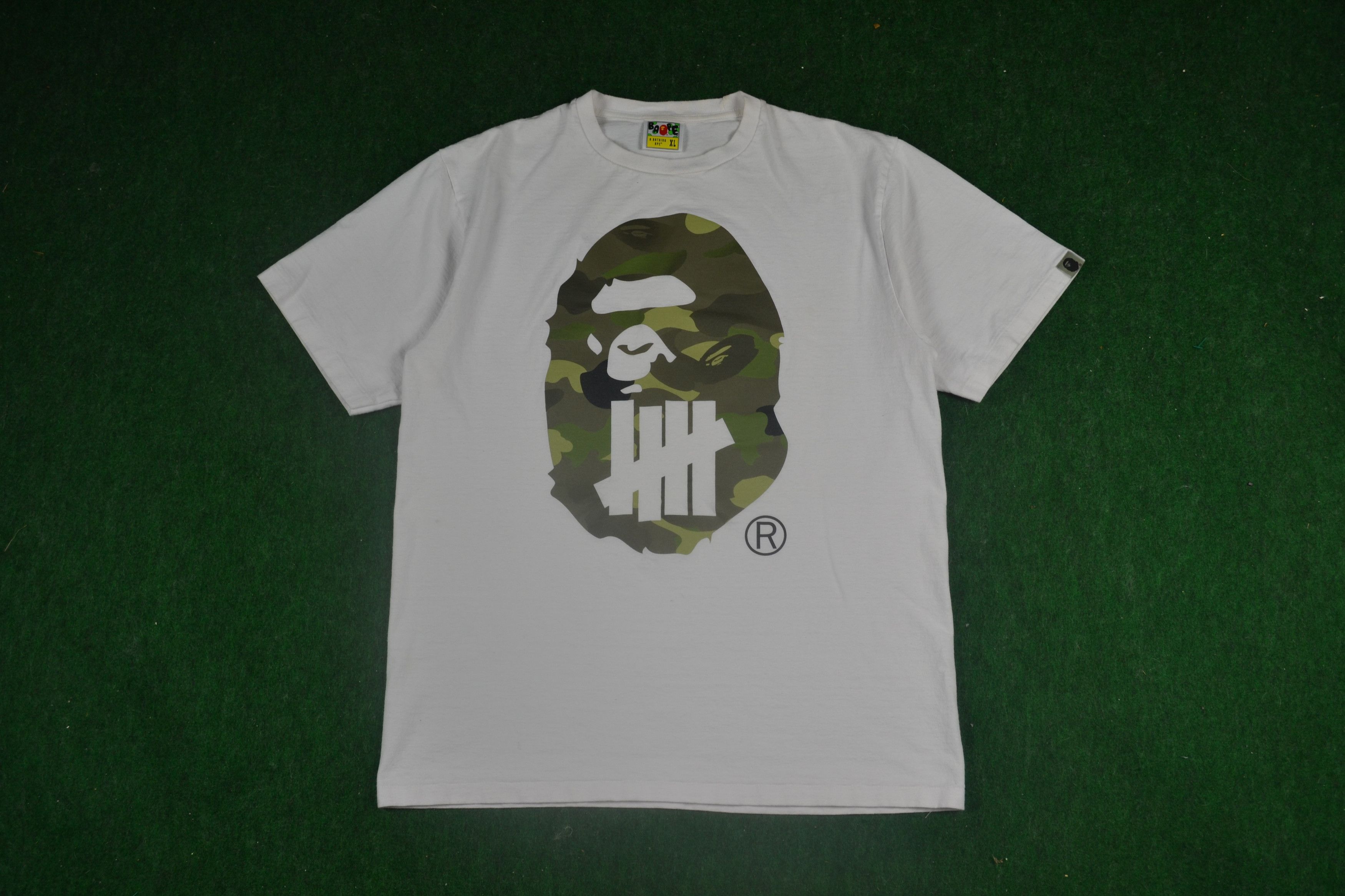 Bape A Bathing Ape x Undefeated Collab Tee Shirt Bape streetwear | Grailed
