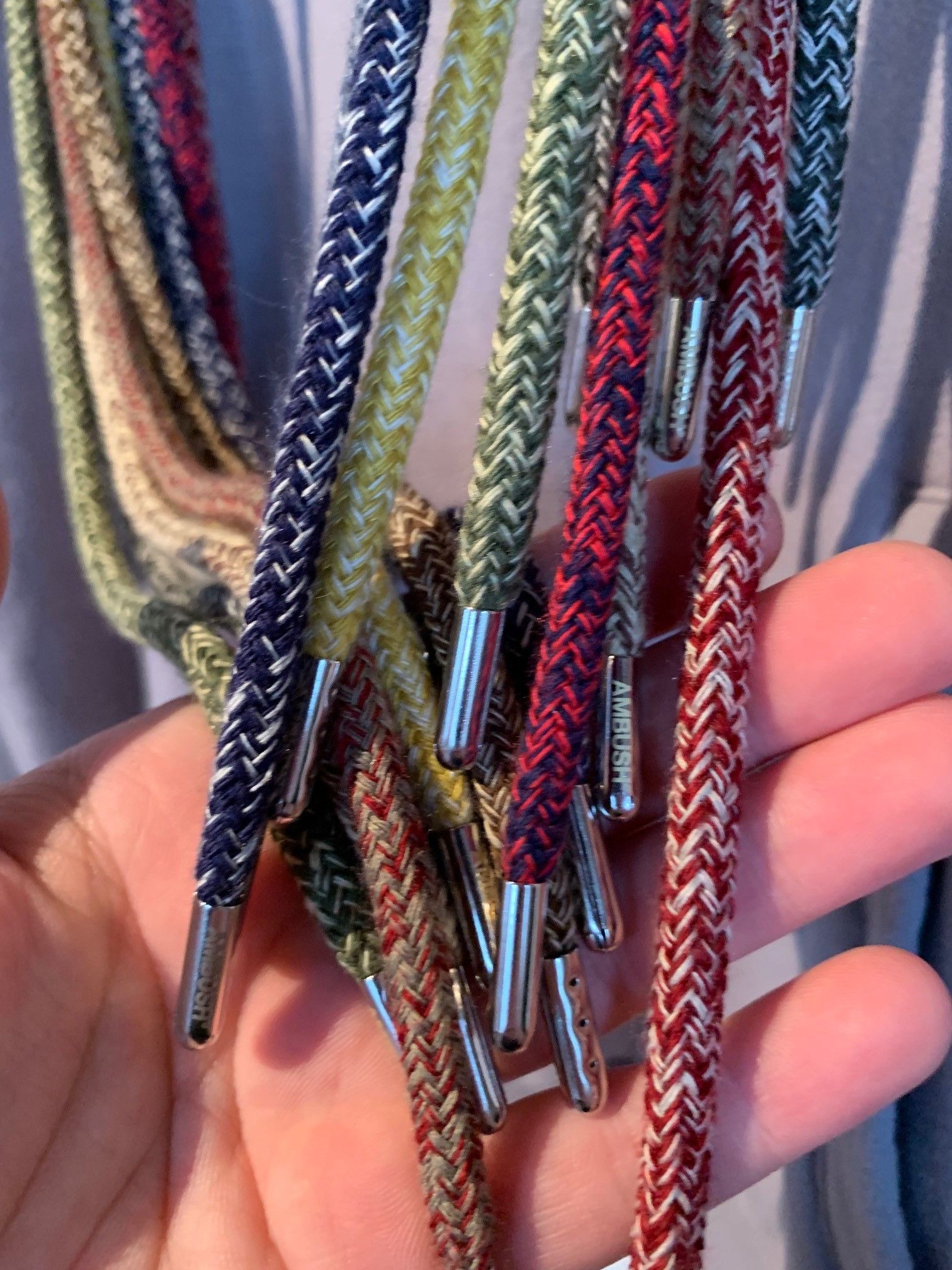 Ambush Design Ambush Grey Multiple String Tie Hoodie | Grailed