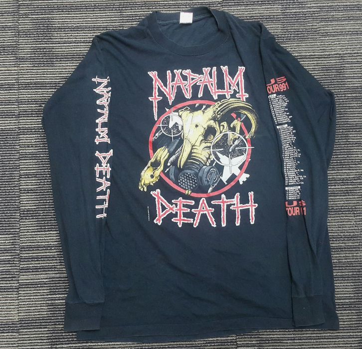 Vintage Vintage 1991 Napalm Death US tour shirts | Grailed