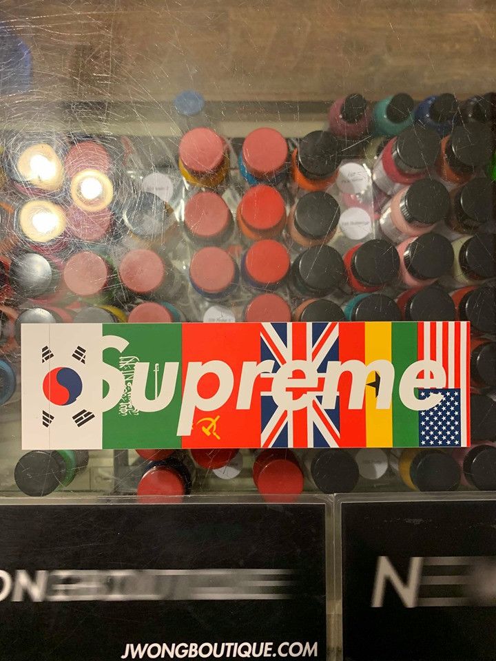 Supreme 2013 Supreme International Flags Box Logo Sticker | Grailed