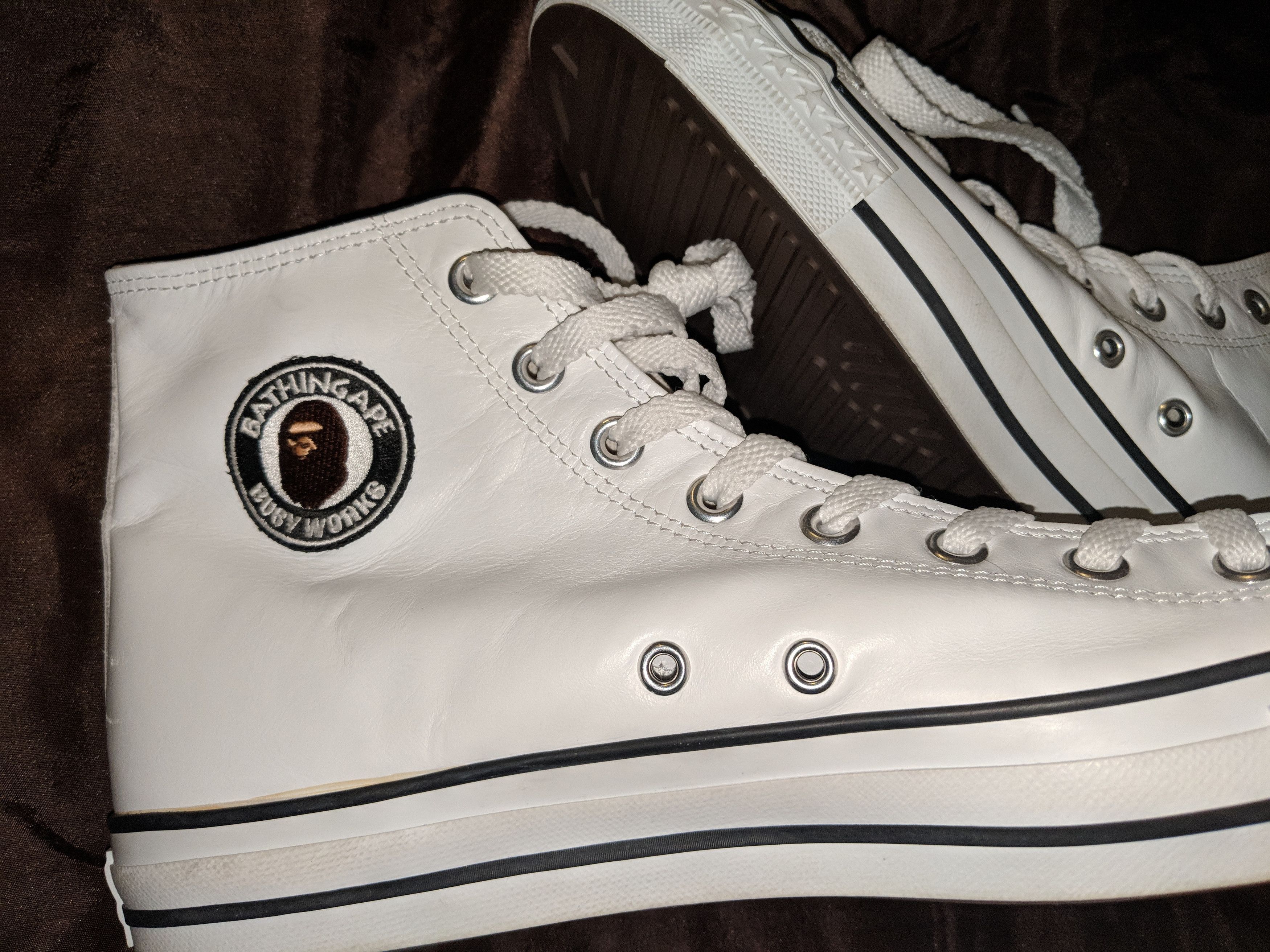 Bape BATHING APE x STUSSY APESTA Busy Works Converse Shoes | Grailed