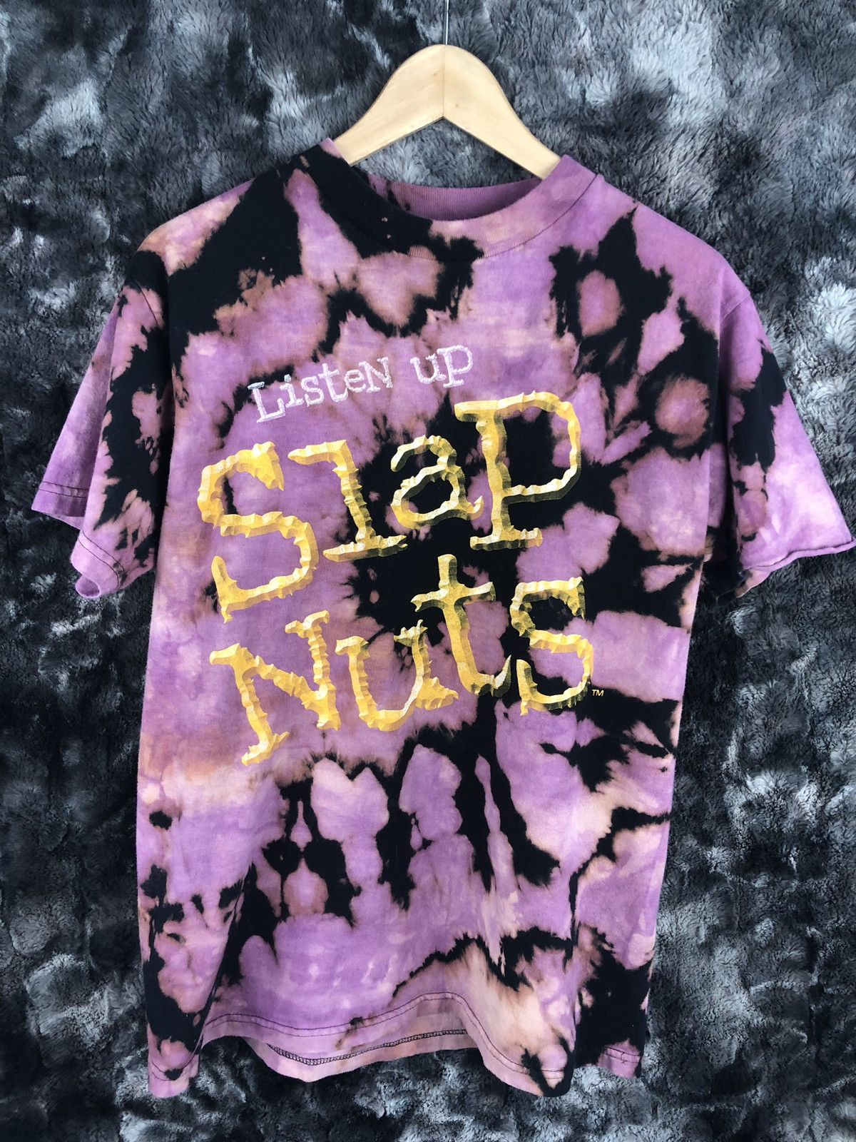 Custom × Vintage × Wwf Listen Up Slap Nuts NWO Wrestling Tie Dye | Grailed