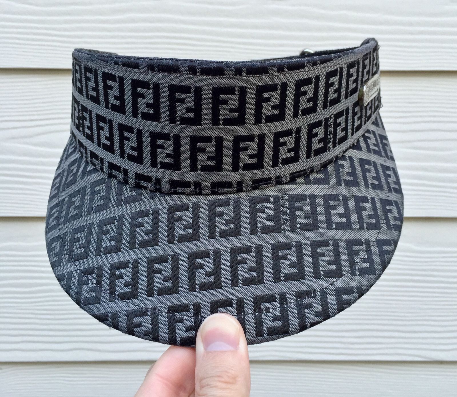 Fendi Monogram Canvas Velcro Visor Hat | Grailed