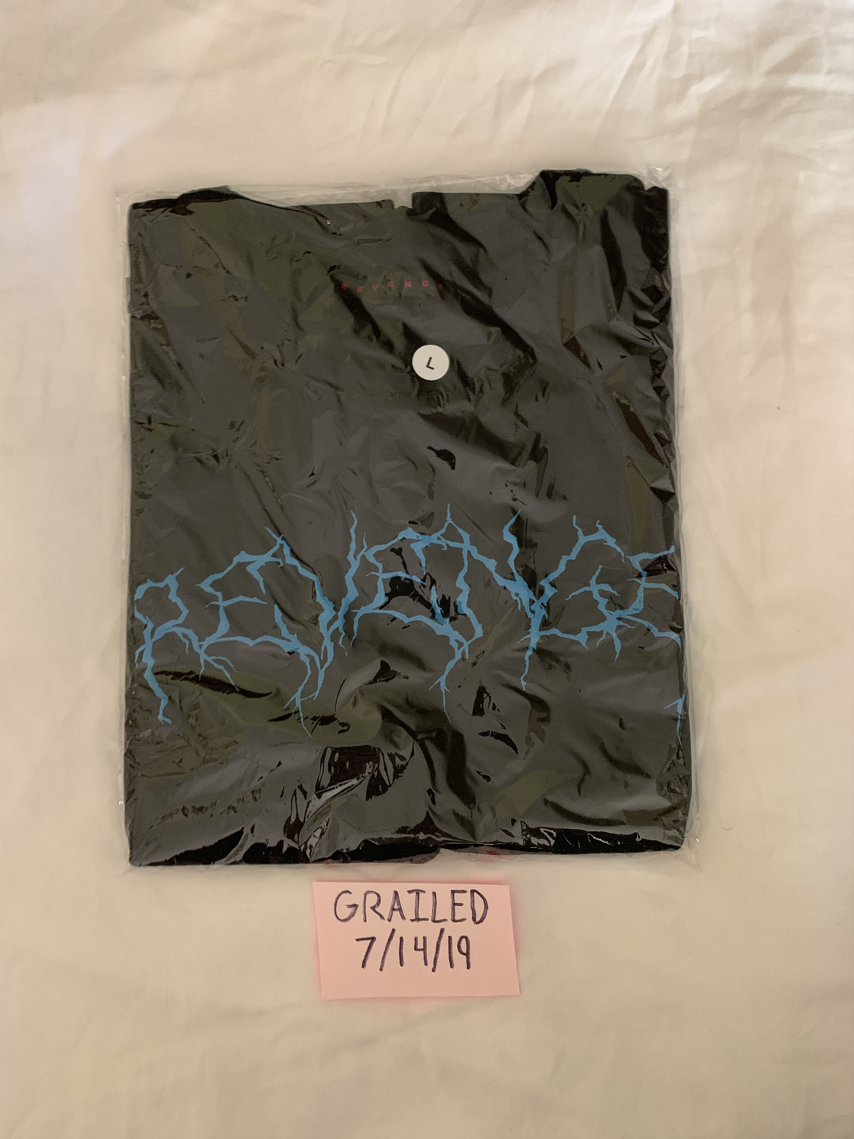 Revenge Revenge Lightning Logo Black Tee | Grailed