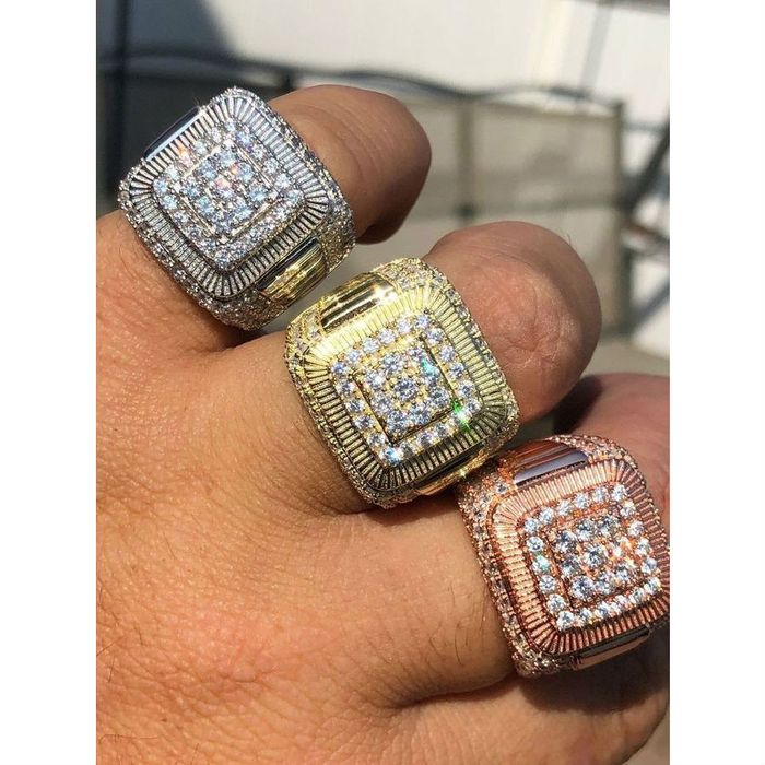 HarlemBling Harlembling 14k Gold 925 Silver Hip Hop Rapper Big Diamond ...