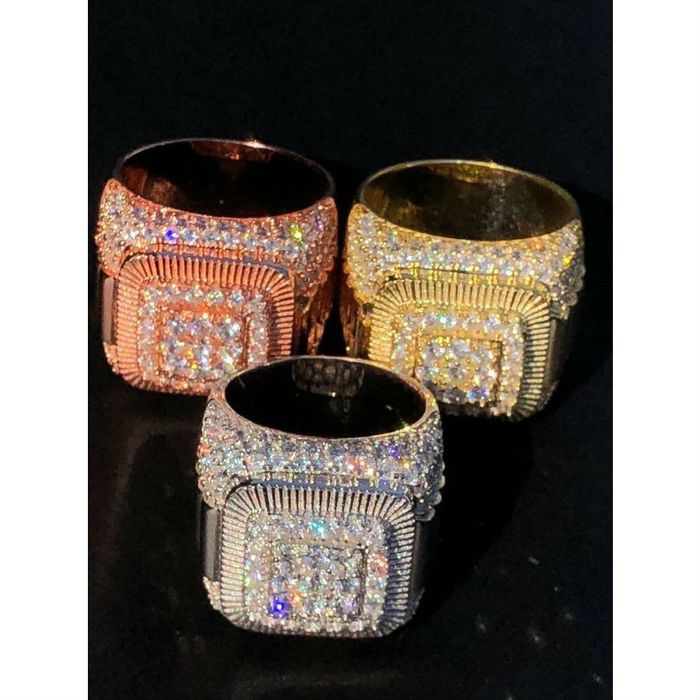 HarlemBling Harlembling 14k Gold 925 Silver Hip Hop Rapper Big Diamond ...