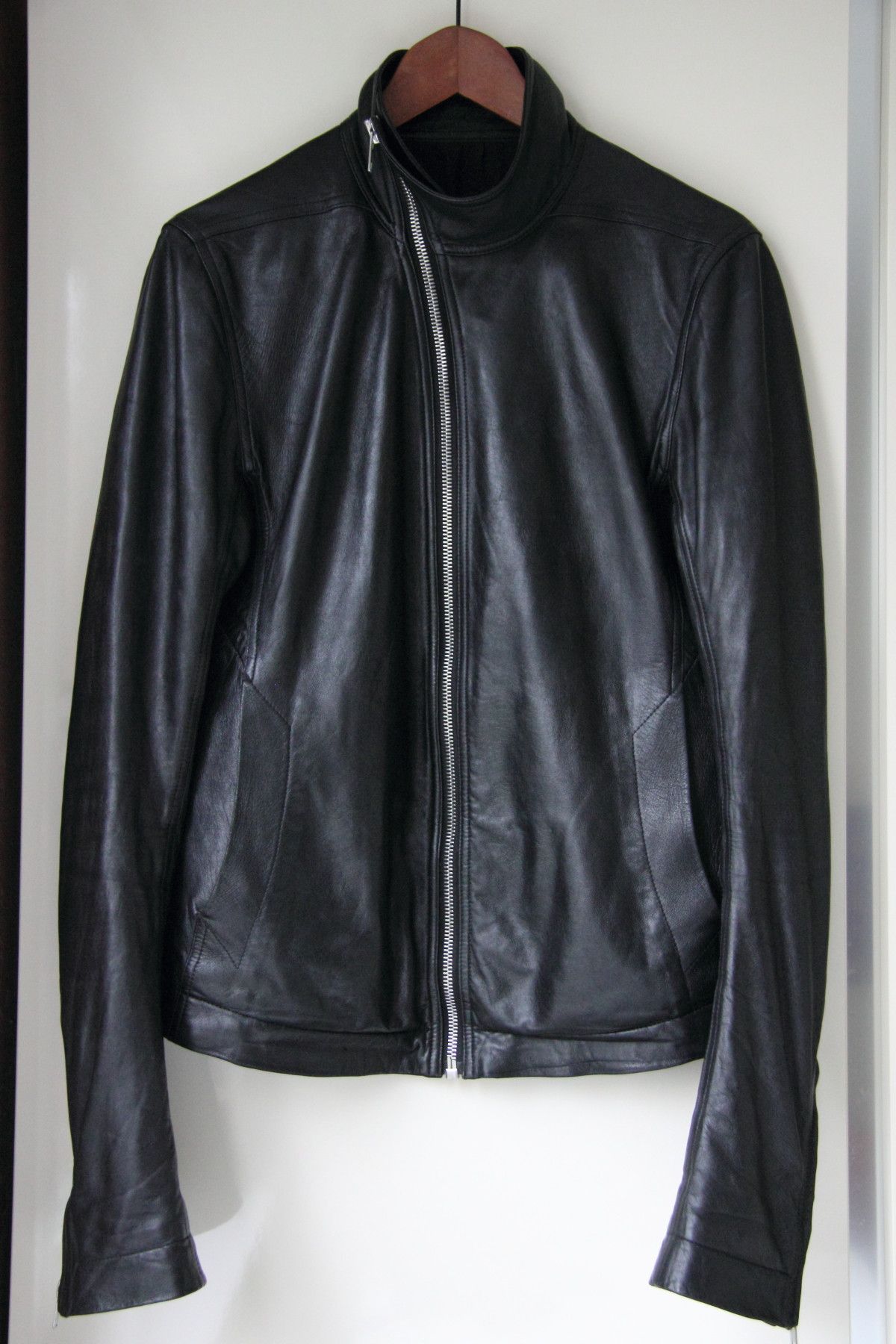 Rick Owens RICK OWENS SPHINX FW15 MOLLINO LAMB LEATHER JACKET SIZE 48 ...