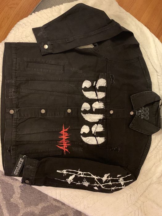 999 Club Juice Wrld BLACK DENIM " FORGET ME DENIM JACKET " 999 CLUB ...