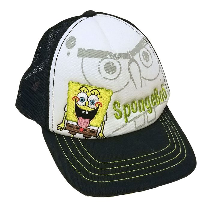 Vintage 2005 SpongeBob Square Pants Black Mesh Hat | Grailed